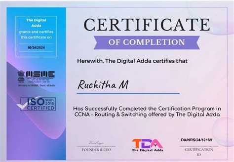 Ruchitha M On Linkedin Ccna Routing Switching