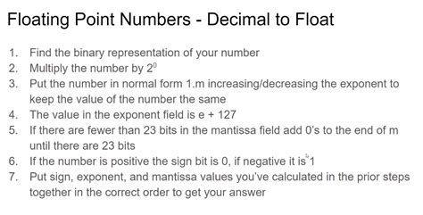 Decimal To Ieee Floating Point Decimal To Ieee Floating Point