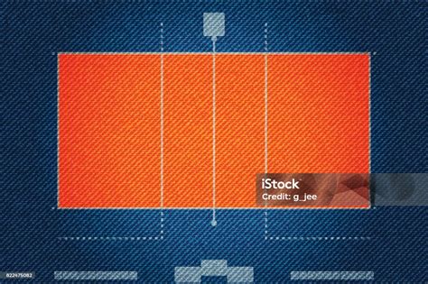 배구 코트 필드 요소 벡터 일러스트 레이 션 디자인 개념의 현실적인 데님 텍스처 배구에 대한 스톡 벡터 아트 및 기타 이미지 배구 타일 Championship