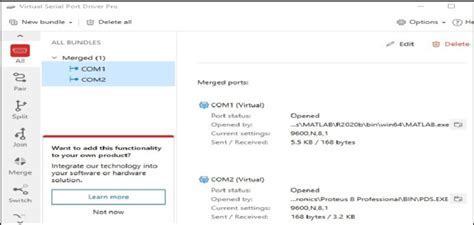 the vspe visual serial port emulator for interfacing matlab and