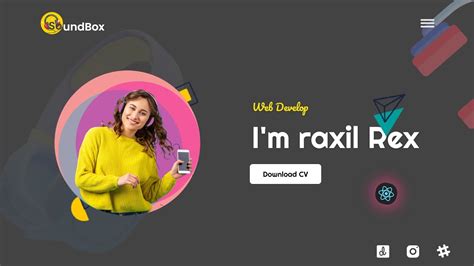 React Personal Portfolio Creating A Personal Website Using Html Css React Js Web Youtube