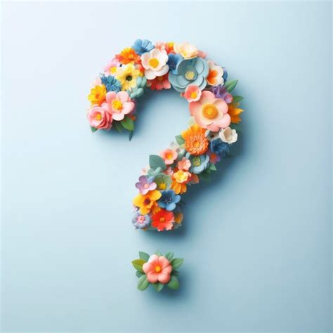 Premium Ai Image Creative Spring Question Mark Concept Made Of Colorful Pastel Flowers And