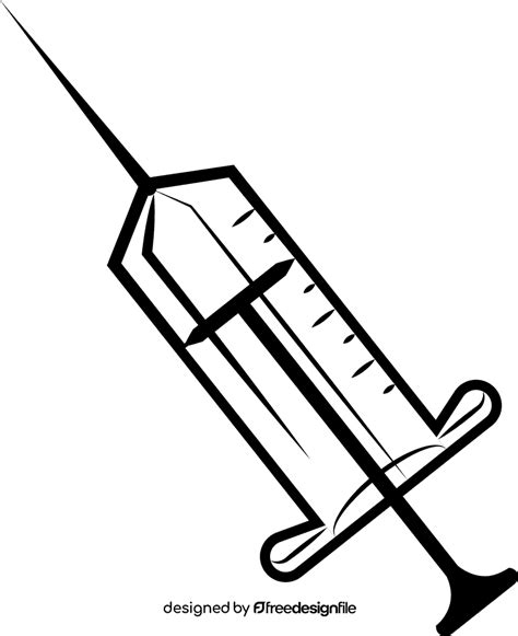 Syringe Black And White Clipart Free Download