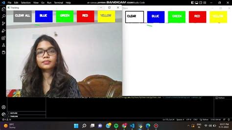 Air Canvas By Python Opencv By Falguni Ishika Aparajita Ankita Youtube