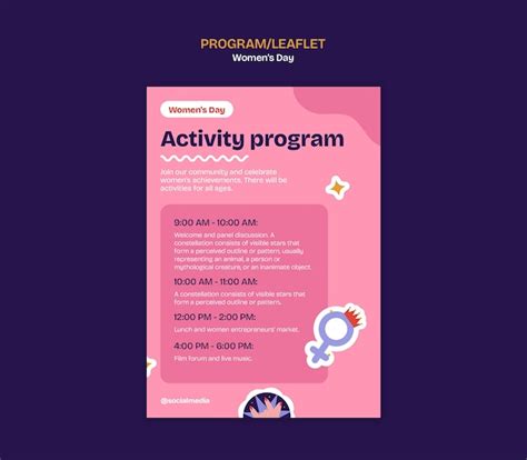 Free Psd Womens Day Program Template Design