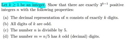 Let K 1 Be An Integer Show That There Are Exactly 3k 1 Positive
