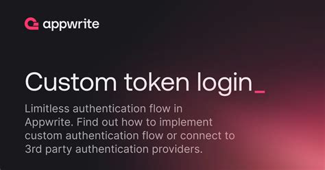 Custom Token Login Docs Appwrite