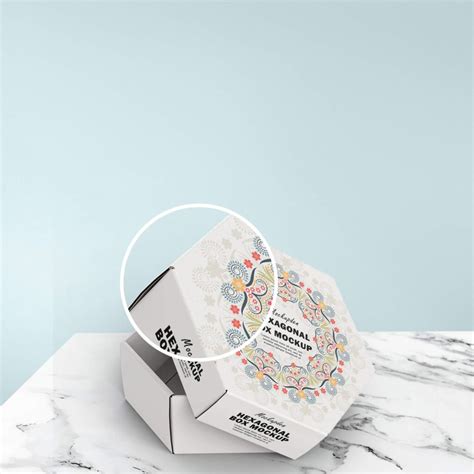 Free Hexagonal Box Mockup Psd Template Mockup Den