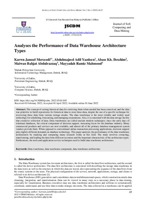 Pdf Journal Of Soft Computing And Data Mining