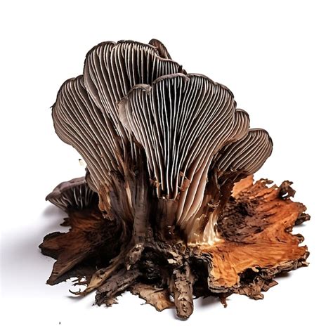 Premium Ai Image Split Gill Mushroom Brown And Split Gills Decomposing Oak St Plant And Log On