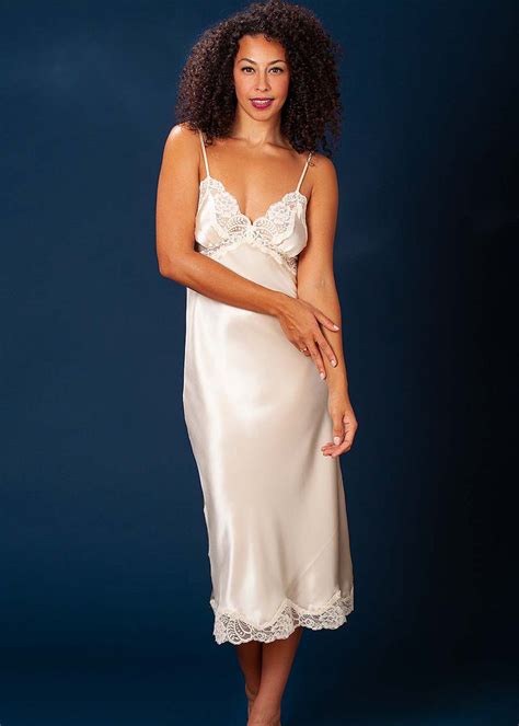 Joelle Silk Lingerie Collection With Scallop Lace Made In England Sulis Silks