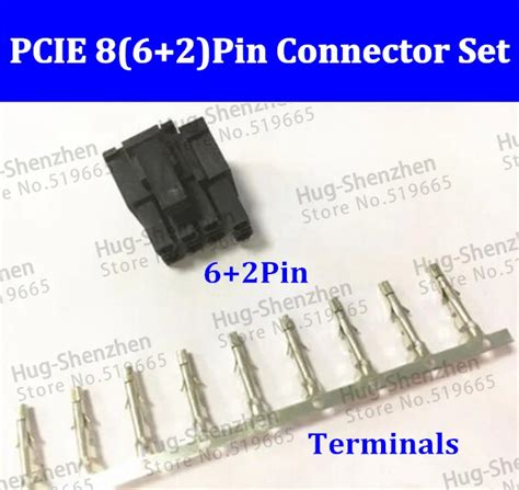 Free Shipping Sets Pin Female PCI Express PCIe Connector With PCS Terminal Pins Plug