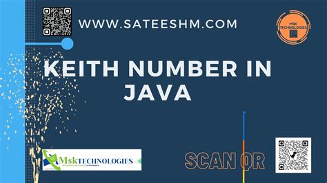 Keith Number In Java Msk Technologies