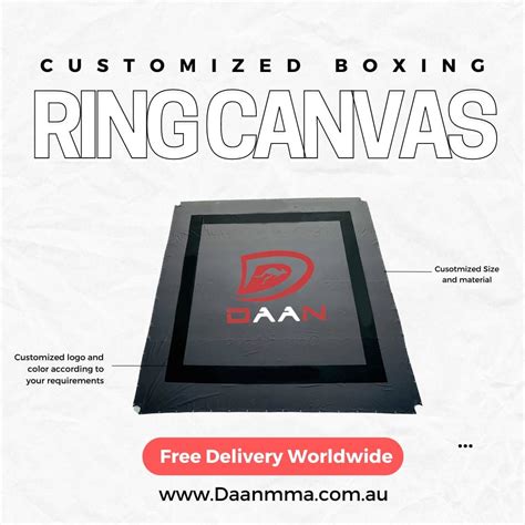 Custom Logo Boxing Ring Canvas Sideskirts Rope Covers Cushions Etsy