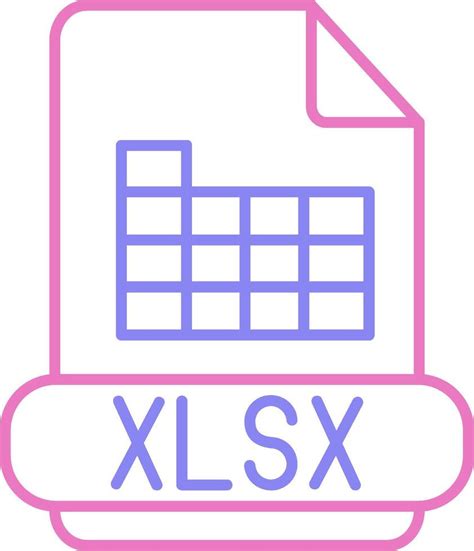Xlsx Linear Two Colour Icon 37735185 Vector Art At Vecteezy