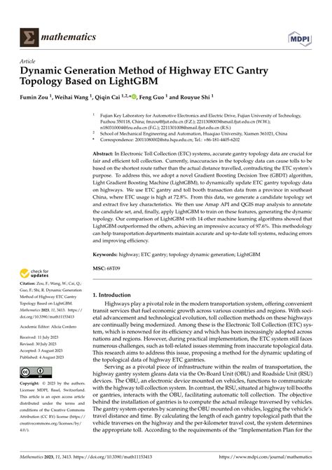 pdf dynamic generation method of highway etc gantry topology based on