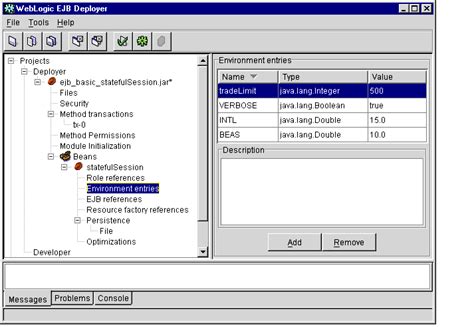 Deploying EJBs With The WebLogic Enterprise EJB Deployer