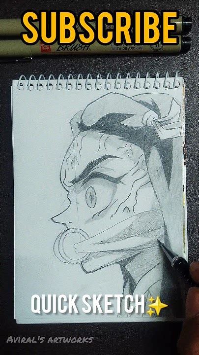 Drawing Nezuko Kamado ️ Side View 🗿 Art Shorts Nezuko Viralshorts Youtube