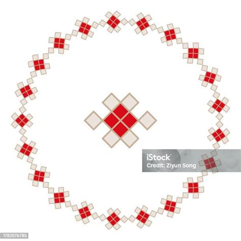 빨강 백색 기하학적 패턴입니다 정사각형 마름모 라운드 대칭 추상 디자인입니다 모던한 미니멀 그래픽 아트 벽지 텍스처 모양 반복 타일입니다 0명에 대한 스톡 벡터 아트 및