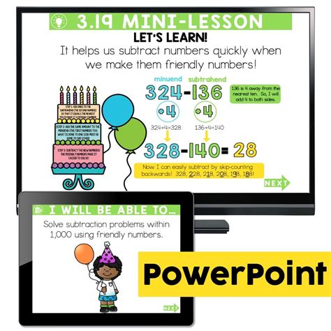 Lucky To Learn Math 3 Digit Subtraction Friendly Numbers Lesson 3