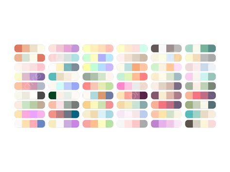 Vector Color Palette Set Design Template Multi Light Shade Color