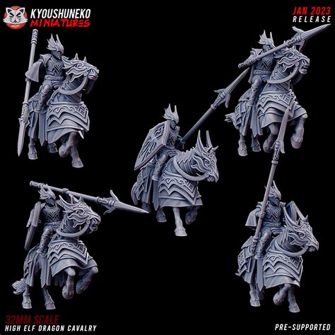 High Elf Dragon Cavalry Kyoushuneko Miniatures Forge Of Generals Eu