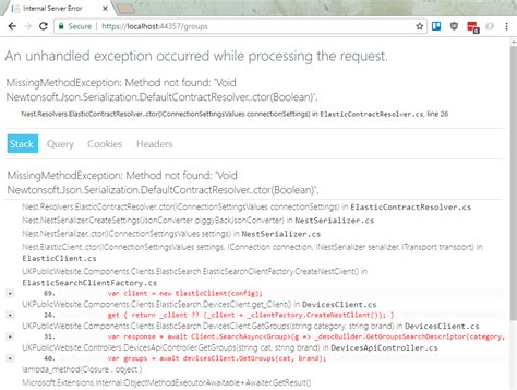 C Method Not Found Error In Aspnet Core App With Jsonnetnest