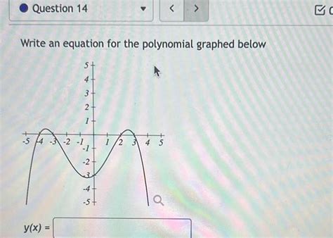 [answered] Question 14 Write An Equation For The Polynomial Graphed