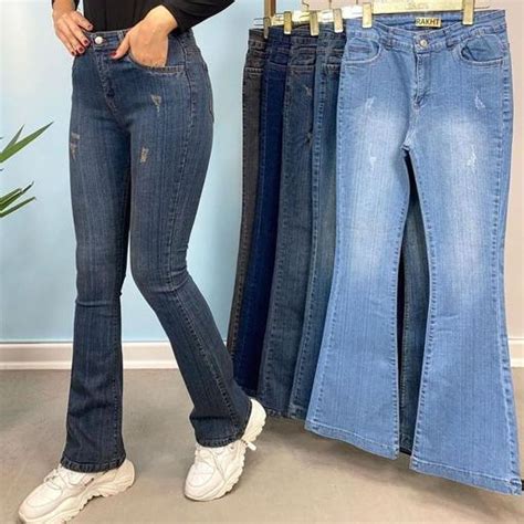 خرید و قیمت شلوار زنانه دخترانه دمپا گشاد زاپ دار ساده جنس جین کشی