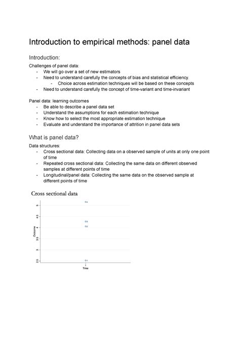 Applied Microeconometrics Module 3 Panel Data Introduction To