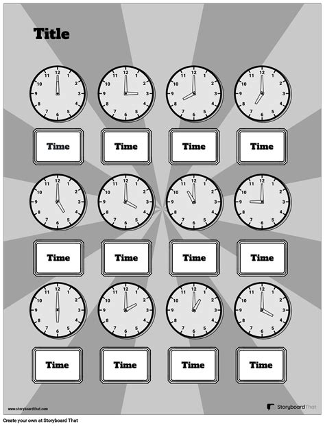 Telling Time 6 Storyboard By Templates