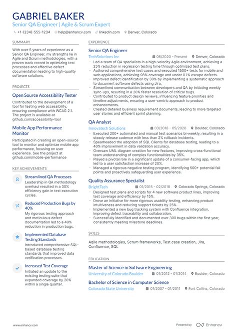 10 Software QA Engineer Resume Examples Guide For 2025