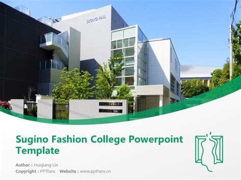 Sugino Fashion College Powerpoint Template Download 杉野服饰大学PPT模板下载 PPT
