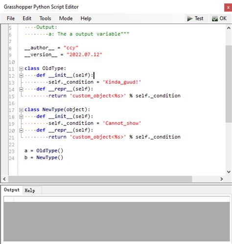 Repr Not Showing Correct Information In Gh With Python New Type Class Grasshopper
