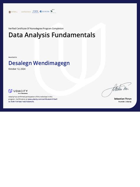 Udacity Certificate Pdf