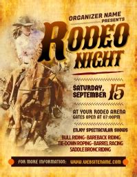 Rodeo Rodeo Event Flyer Template Postermywall