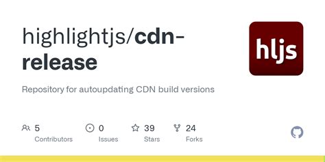Github Highlightjscdn Release Repository For Autoupdating Cdn Build Versions