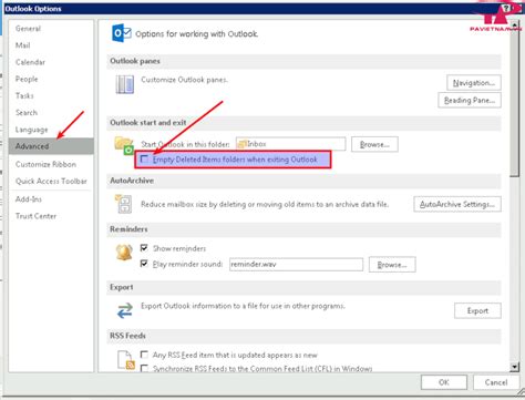 Hướng Dẫn Ngăn Chặn Outlook Tự động Xóa Email Trong Deleted Items