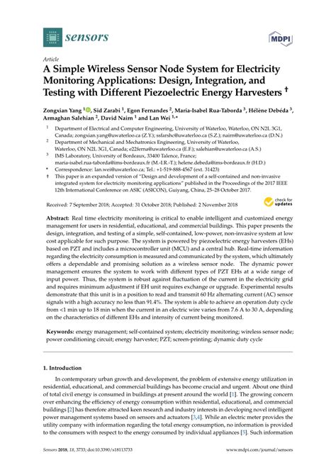 Pdf A Simple Wireless Sensor Node System For Electricity Monitoring