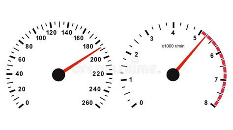 Demonstration Of Blinking Functioning Speedometer In Car Stock Video Video Of Isolated