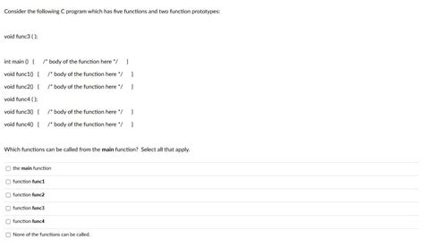Solved Consider The Following C Program Which Has Five Chegg