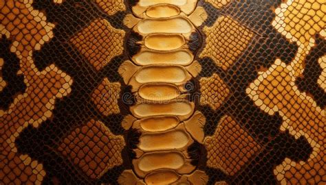 Close Up View Of A Beautiful Python Skin Showcasing Intricate Patterns