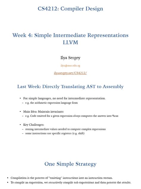Pldi Week 04 Llvm Pdf Pointer Computer Programming Computer