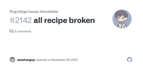 All Recipe Broken · Issue 2142 · Pluginbugsissues Itemsadder · Github
