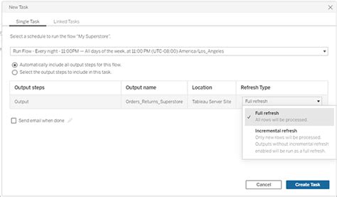 Schedule Flow Tasks Tableau