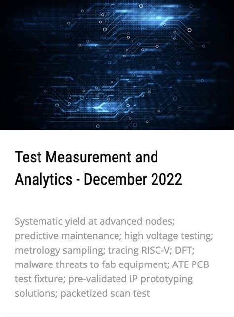 Semiconductor Semiconductormanufacturing Testandmeasurement Riscv Dft Ate Scantest