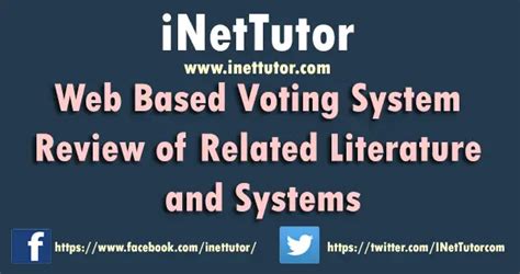 Web Based Voting System Review Of Related Literature And Systems