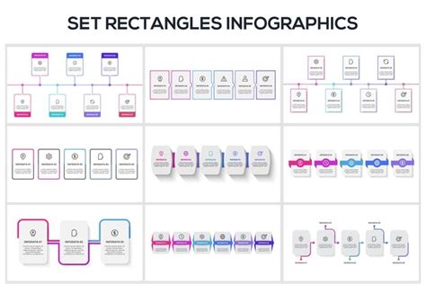 Premium Vector Set Rectangles Concept For Infographics Business Data