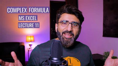 Complex Formula In Ms Excel Lecture 11 Youtube