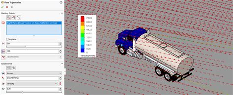 SOLIDWORKS Flow Simulation Trajectory Plots